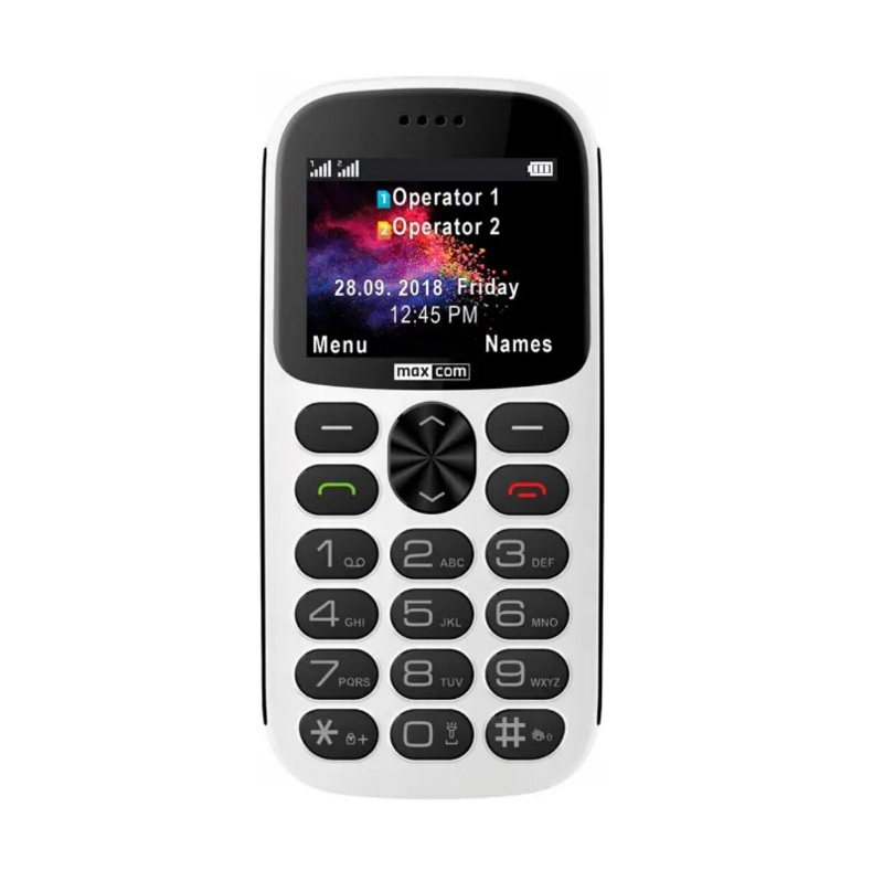 Telefon Mobil cu Butoane Dual Sim Alb - Fanelectro